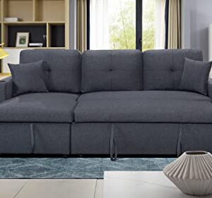 Devion Furniture LLDF Sectional, Dark Gray