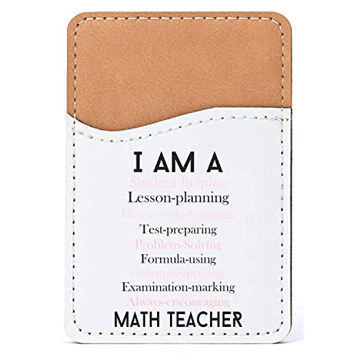 DistinctInk Adhesive Phone Wallet / Card Holder – Universal Vegan Leather Credit Card ID Adhesive Sleeve, Travel Light with Essential Items - Teacher Student Helping Homework Encourage