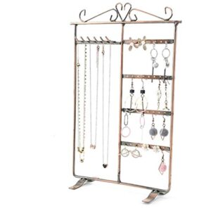 ZSEDP Rotate the Wall to try The Multifunctional Metal Hanging Earrings, Necklace and Bracelet Display Stand