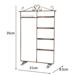 ZSEDP Rotate the Wall to try The Multifunctional Metal Hanging Earrings, Necklace and Bracelet Display Stand