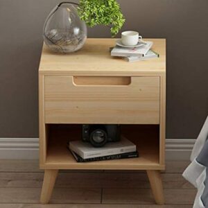 SJYDQ Nordic Simple Bedside Table Minimalist Bedroom Solid Wood Storage Cabinet Storage Cabinet Bedside