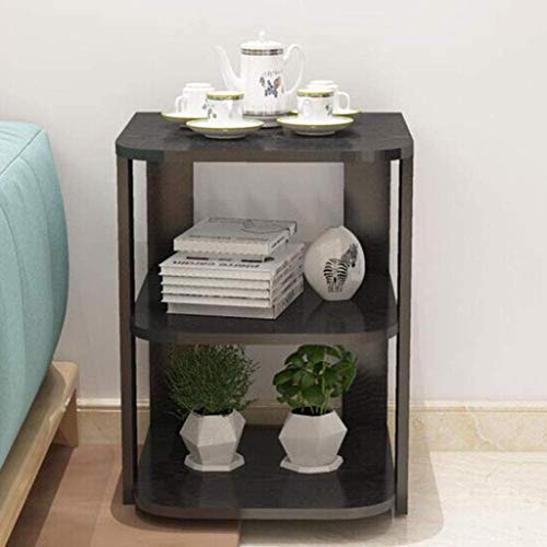 SJYDQ Nightstand,Fashion Space Station Multi Tier Cubic Night Stand Storage Bedside Table，with 2 Tier Shelving End Lounge