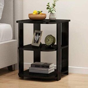 SJYDQ Nightstand,Fashion Space Station Multi Tier Cubic Night Stand Storage Bedside Table，with 2 Tier Shelving End Lounge