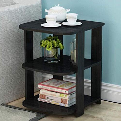 SJYDQ Nightstand,Fashion Space Station Multi Tier Cubic Night Stand Storage Bedside Table，with 2 Tier Shelving End Lounge