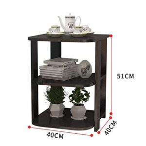 SJYDQ Nightstand,Fashion Space Station Multi Tier Cubic Night Stand Storage Bedside Table，with 2 Tier Shelving End Lounge