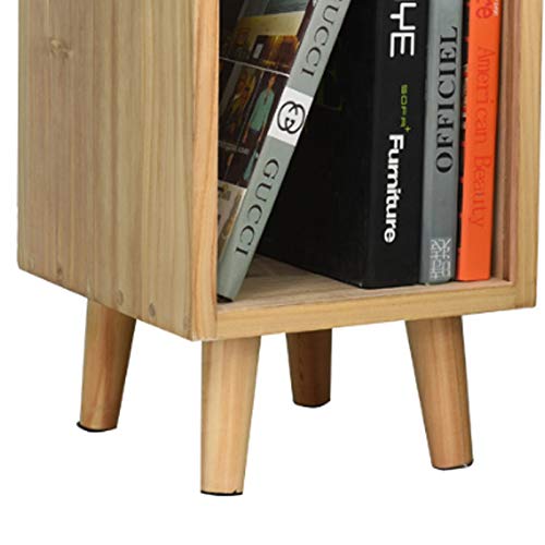 SJYDQ All Solid Wood Bedside Table Mini Storage Cabinet Small Apartment Simple European Bedside Cabinet Wood Color Bed