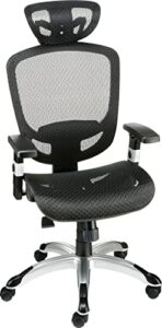 union & scale flexfit hyken mesh task chair, black, 2/pack (un59460v-ccvs)