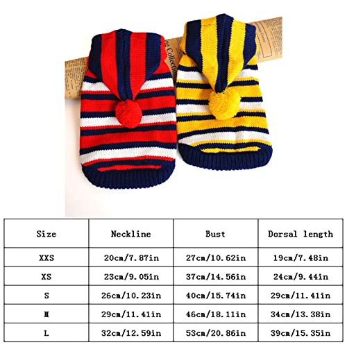 Pet Clothes for Small Dogs Clothes Teddy Sweatshirt Autumn Winter Striped Suit Puppy Puppy Costume Cat with Hat