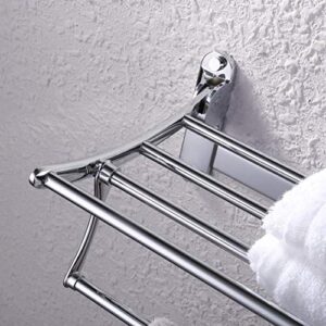 Reftol 18" Stainless Steel Towel Rack for Bathroom Towel Stand with Hook Bathroom Accessories, Best for Kitchen, Bathroom, Living Room, Storage Organizer, Kids Room