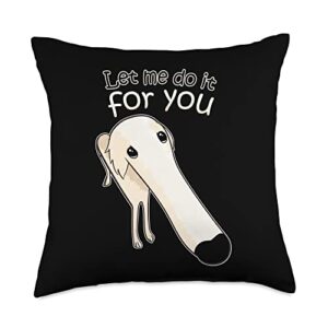 vinagreshop let me do it for you-borzoi meme dog throw pillow, 18x18, multicolor