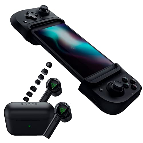 Kishi Gaming Controller For Android - SmartPhone Gaming Console Xbox Cloud - Hammerhead True Wireless X Bluetooth Gaming Earbuds 10w Charger (Bundle)