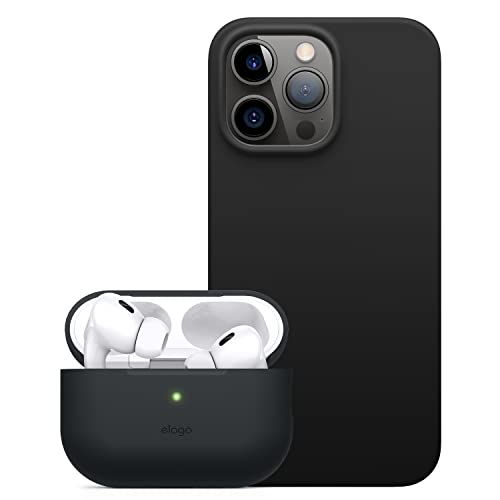 [Bundle] elago Silicone Case Compatible with iPhone 14 Pro Max & Silicone Case Compatible with AirPods Pro 2nd Generation