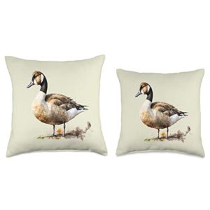 Animal Duck lovers Beautiful Watercolor Duck Portrait Throw Pillow, 18x18, Multicolor