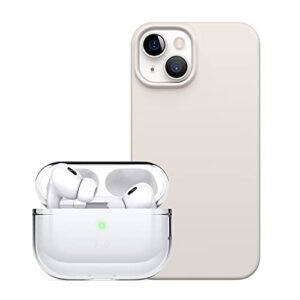 [bundle] elago silicone case compatible with iphone 14 & clear case compatible with airpods pro 2nd generation