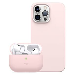 [bundle] elago silicone case compatible with iphone 14 pro & silicone case compatible with airpods pro 2nd generation