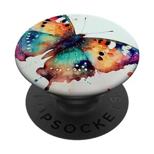 butterfly watercolor illustration popsockets standard popgrip