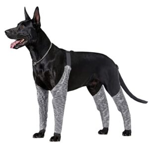 dog pants to prevent licking for small medium large breeds, adjustable dog leggings, leggings for pets grey 2x-large