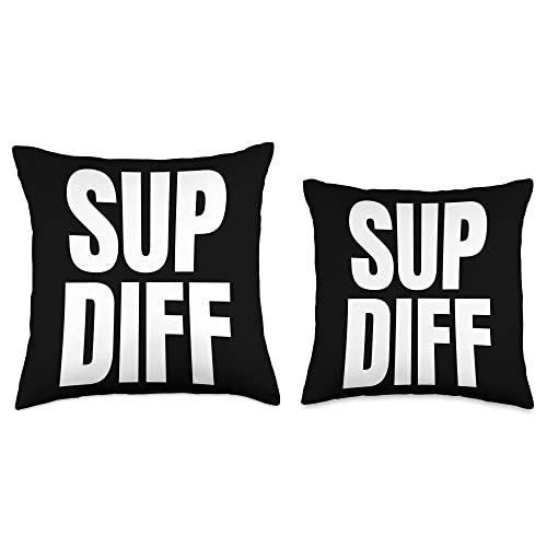 Diff Things Tees Co Sup Diff Support Difference Gaming Funny Meme Throw Pillow, 16x16, Multicolor