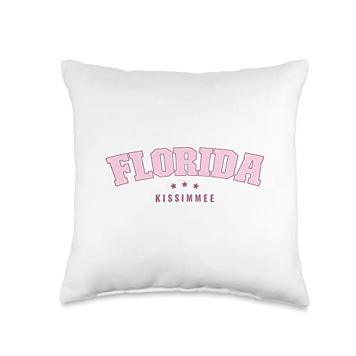 Florida Town & City Apparel Kissimmee Florida Preppy Throw Pillow, 16x16, Multicolor