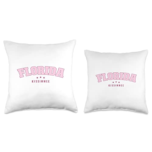 Florida Town & City Apparel Kissimmee Florida Preppy Throw Pillow, 16x16, Multicolor