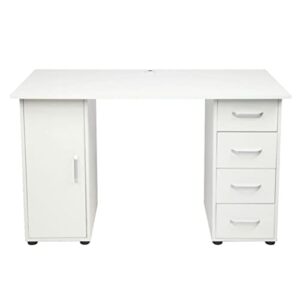 czdyuf door four drawer computer desk white