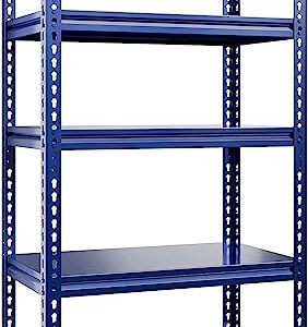 REIBII Garage Shelving Heavy Duty Storage Shelves Loads 1690 LBS, Adjustable Metal Shelving Units and Storage Metal Shelves for Storage Rack Shelf for Garage,Basement 32" W x 17" D x 72" H,Blue