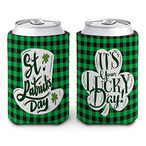 St. Patrick's Day Beer Can Koozies Coolers Sleeves For Wedding Favor Anniversary Birthday Gift Bachelor Party Favors（1Pcs）