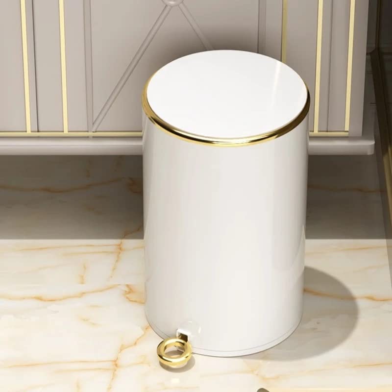 LIRUXUN Trash Can Stainless Steel Press Bathroom Trash Can Kitchen Garbage Container Household Products