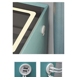 MJWDP Smart Bedroom Bedside Storage Cabinets Light Rechargeable Multifunctional Narrow Storage Cabinets