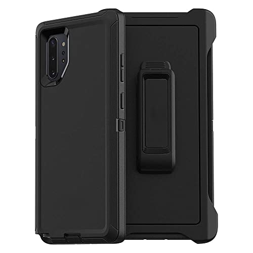 Defender Case Compatible with Samsung Galaxy Note 10 Plus (Note 10 +) Case 5G - Black