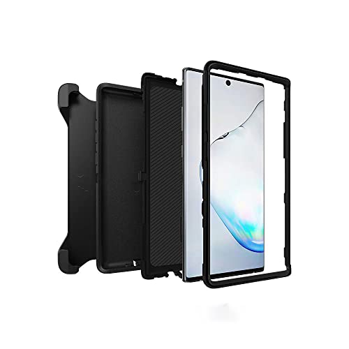 Defender Case Compatible with Samsung Galaxy Note 10 Plus (Note 10 +) Case 5G - Black