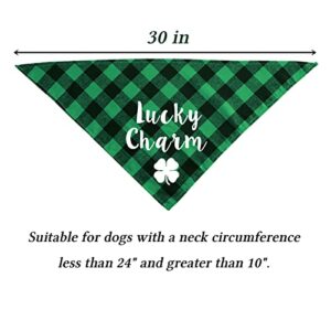 STMK St. Patrick's Day Dog Bandana Outfits, St. Patrick's Day Shamrock Headband Plaid St Patricks Dog Bandanas Costumes for Small Medium Large Dogs St. Patrick's Day Costumes