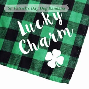 STMK St. Patrick's Day Dog Bandana Outfits, St. Patrick's Day Shamrock Headband Plaid St Patricks Dog Bandanas Costumes for Small Medium Large Dogs St. Patrick's Day Costumes