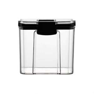 Airtight Food Storage Container with Lids - BPA Free Clear Plastic Kitchen and Pantry Organization Canisters, Dry-Food-Storage Containers Set For Flour, Cereal, Sugar, Coffee, Rice, Nuts, Etc