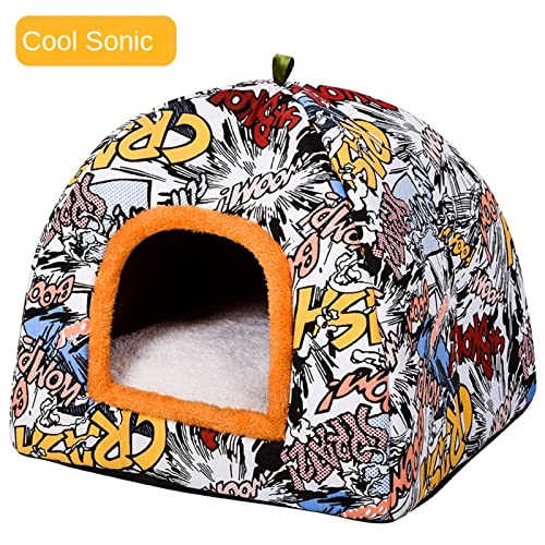 Yurt Dog House and Kitty Litter Closed Folding Villa Strawberry Nest Pet Supplies