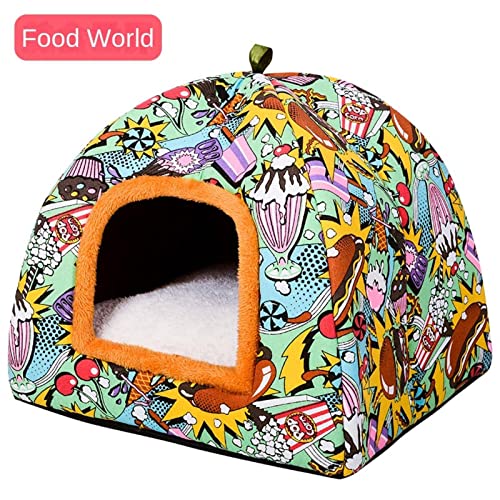 Yurt Dog House and Kitty Litter Closed Folding Villa Strawberry Nest Pet Supplies