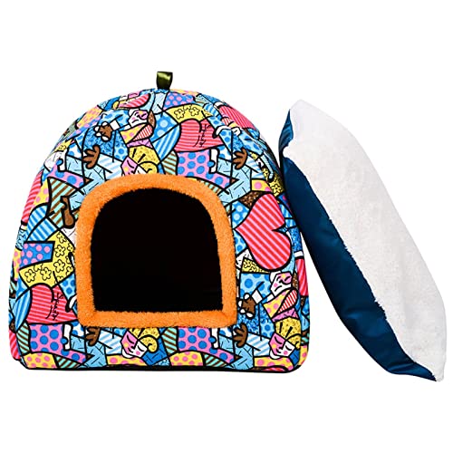 Yurt Dog House and Kitty Litter Closed Folding Villa Strawberry Nest Pet Supplies