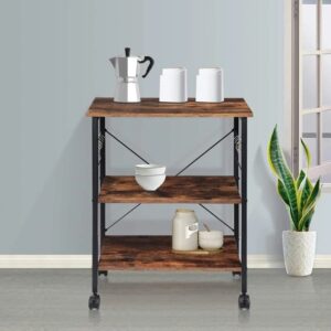 CXDTBH 3 Tier Kitchen Storage Cart Home Kitchen Multifunctional Storage Rack Cart