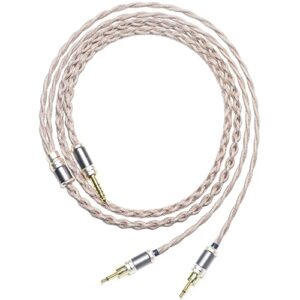 fsijiangyi hd700 replacement cable 6n single crystal copper braid headphones cable balanced headphone cable compatible for sennheiser hd700 (4.4mm plug)