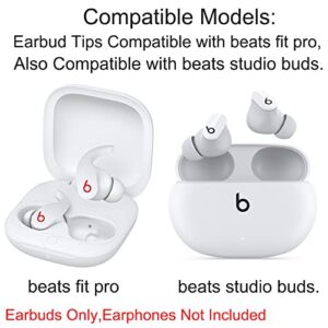 DMZHY 6 Pairs White Small Earbud Tips Fit for Beats Fit Pro Ear Tips Buds Replacement Earbud Tips Earbud Replacement Tips Ear Covers Earbuds Rubber Tips Earbud Caps Fit for Beats Studio Buds Ear Tips