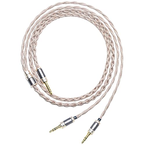 FSIjiangyi He1000se Cable Susvara Cable He6se Cable Sundara Cable Two 3.5mm Plug 6N Single Crystal Copper Ananda Balanced Cable for HIFIMAN Ananda Replacement Cable He400i Cable (2.5mm Plug)