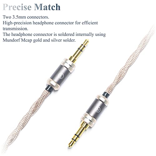 FSIjiangyi He1000se Cable Susvara Cable He6se Cable Sundara Cable Two 3.5mm Plug 6N Single Crystal Copper Ananda Balanced Cable for HIFIMAN Ananda Replacement Cable He400i Cable (2.5mm Plug)