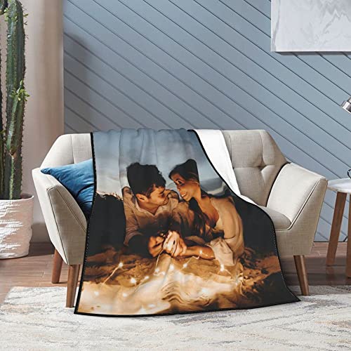 Custom Blanket with Photos/Text, Personalized Throw Blanket Cozy Fleece Customized Picture Blanket for Family Friend Pet Christmas Birthday Wedding Gifts 40 * 30Inch