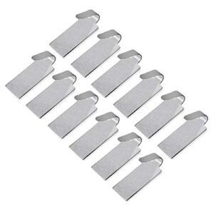 nolitoy adhesive hooks 12pcs stainless steel adhesive hooks heavy duty wall hooks hangers hat towel hooks hanging towels rack for home kitchen bathroom stainless steel hooks