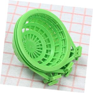 10 pcs Cage Basin Hollow-Out Hollow Pet Finch Green Plastic Hanging Hollow- Eggs Tool Bowl Out Decor Nest Supplies Hut Bird Parrot for Hatching Pan Tree Canary Pigeon Nest-Bird