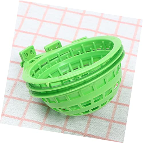 10 pcs Cage Basin Hollow-Out Hollow Pet Finch Green Plastic Hanging Hollow- Eggs Tool Bowl Out Decor Nest Supplies Hut Bird Parrot for Hatching Pan Tree Canary Pigeon Nest-Bird