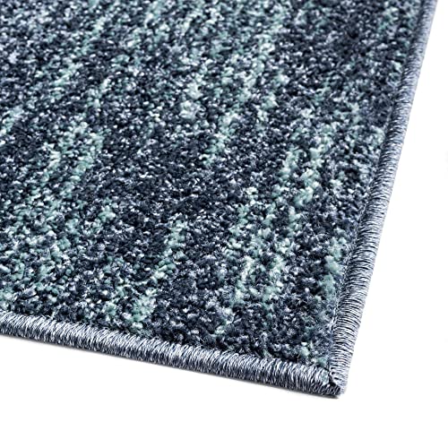 Rugs.com Equinox Collection Rug – 7' x 10' Blue Gray Low Rug Perfect for Bedrooms, Dining Rooms, Living Rooms