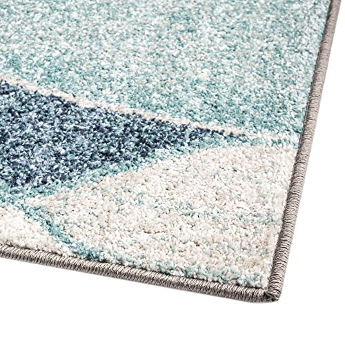 Rugs.com Equinox Collection Rug – 7' 10 x 10' Blue Gray Low Rug Perfect for Living Rooms, Large Dining Rooms, Open Floorplans