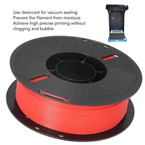 3D Printer Filament, Odorless Anti Clogging 1kg PLA Filament for High Precise Printing (Red)