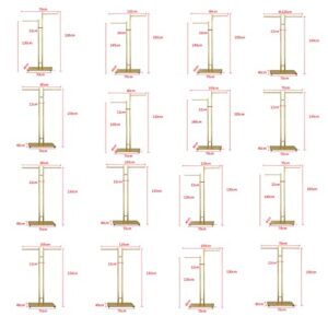 Gold Metal Pipe Clothing Rack,2 Rods Clothes Rack Garment Rack,heavy Duty Clothing Rack For Hanging Clothes,free-standing Close Organizer,clothing Store Display Stand(150x100cm(59x39inch), Gold B)